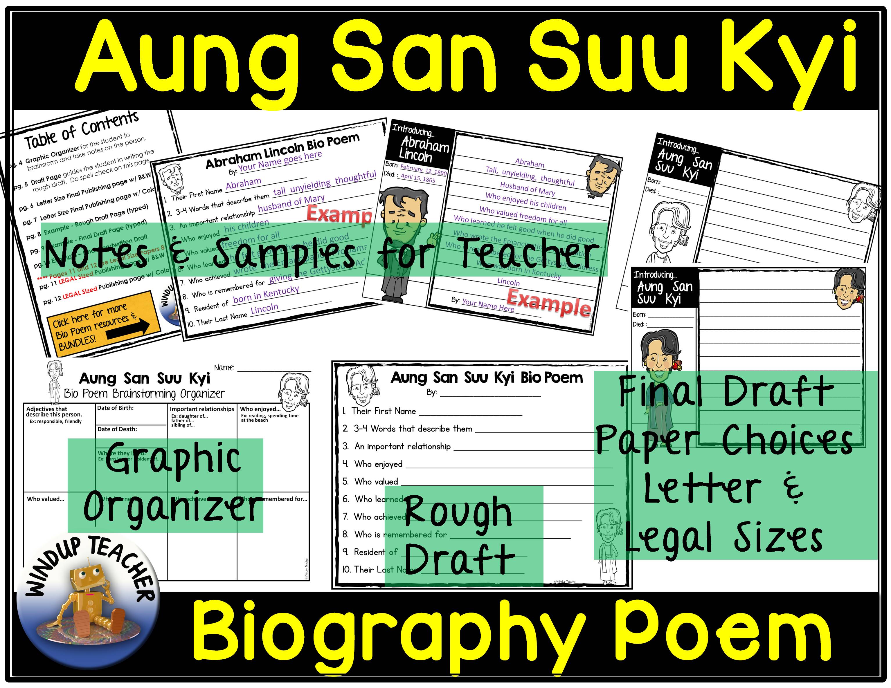 Aung San Suu Kyi Poem Writing Activity - Classful