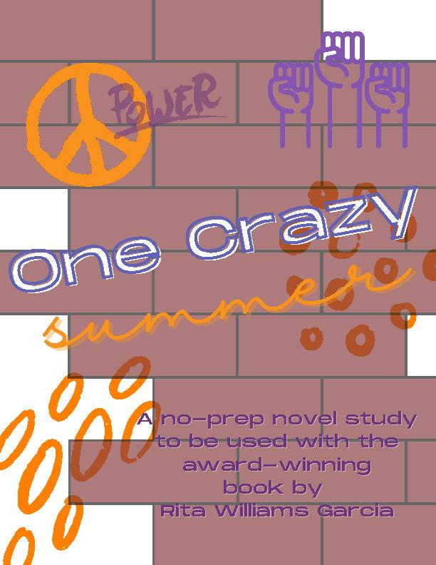 One Crazy Summer - No Prep Novel Study - Literature Circles - Classful