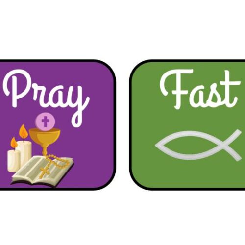 Christian Bulletin Board- Lent, Pray, Fast, Give! - Classful