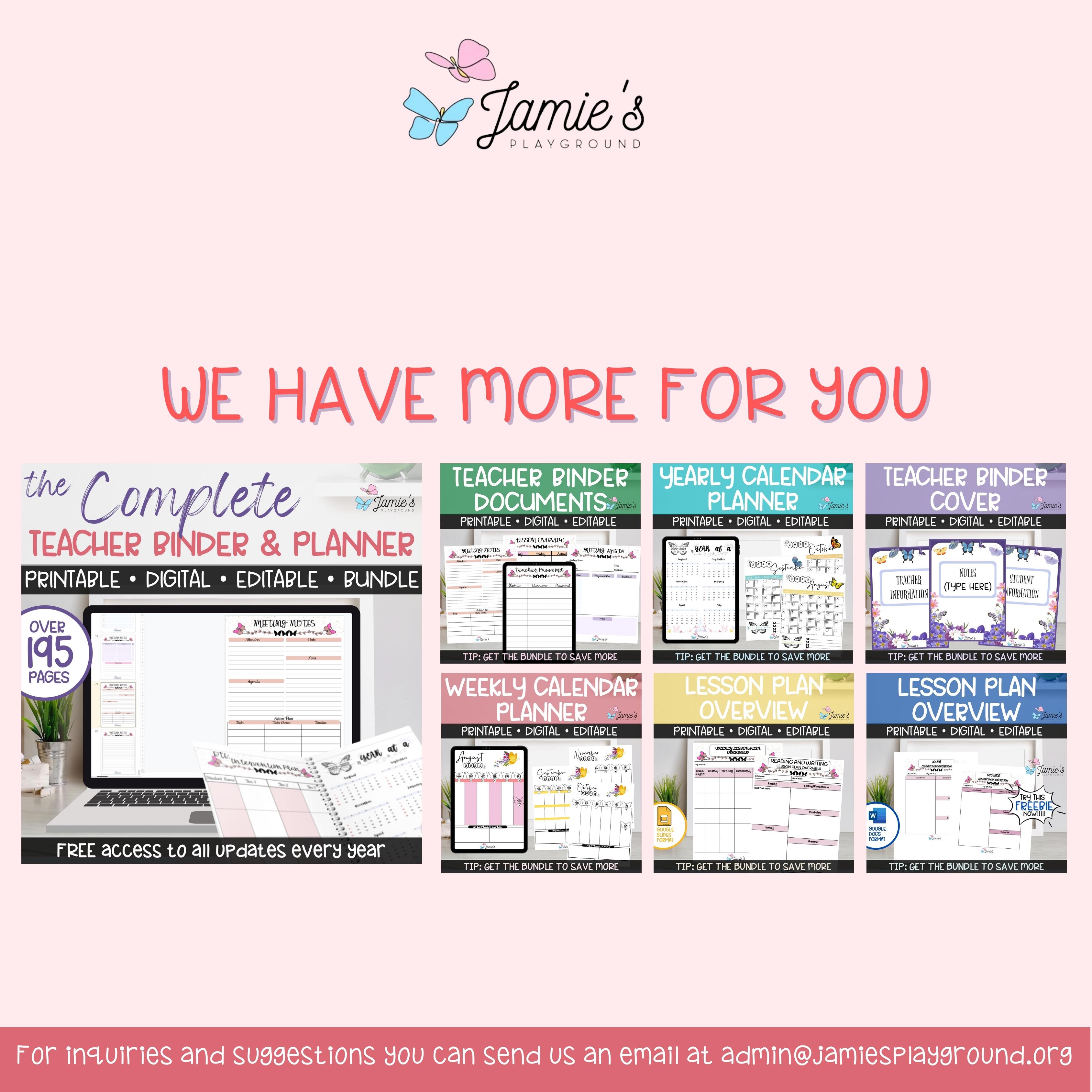 Editable Teacher Binder | Weekly Lesson Plans and Calendar 2023 ...