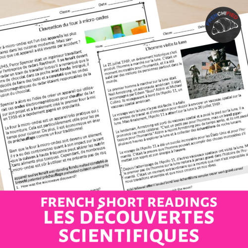 Short French reading passages - Scientific Discoveries - Classful