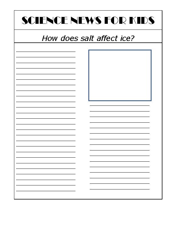 Scientific Method, Science Fair, Winter Science of Ice Research Journal ...