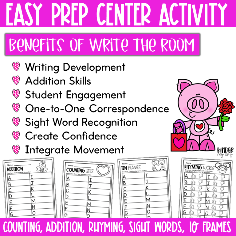 Valentine's Day Write the Room | Valentine's Day Center Activities ...