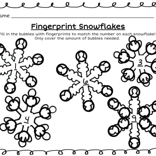Winter Math Fingerpaint Worksheets- PreK & K Patterns, Colors and ...