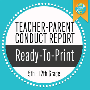 Teacher Parent Conduct Daily Report Sheet. - Classful