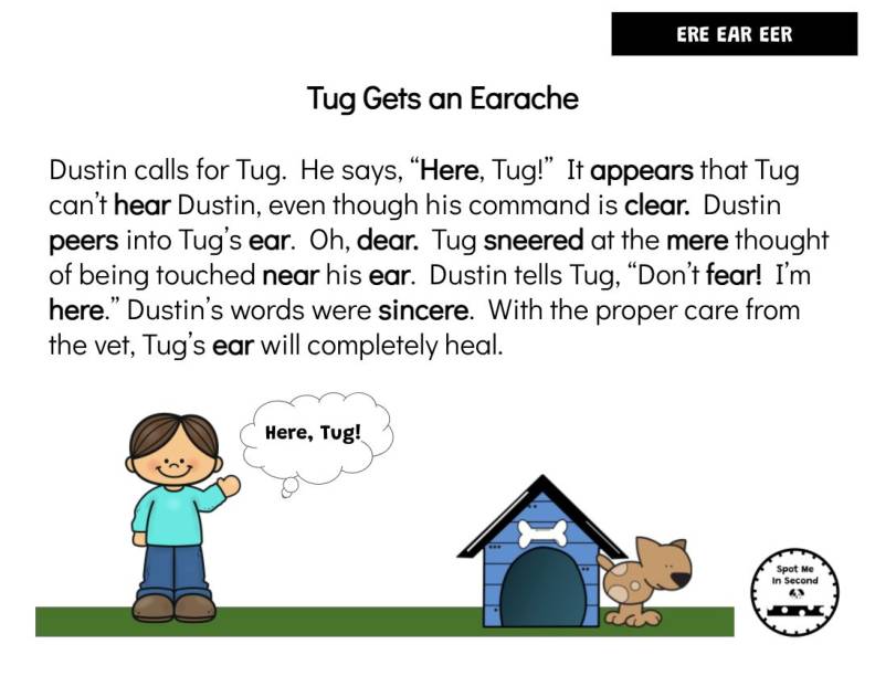 The Tales of Dustin and Tug- R Controlled Vowels (ERE EAR EER) - Classful