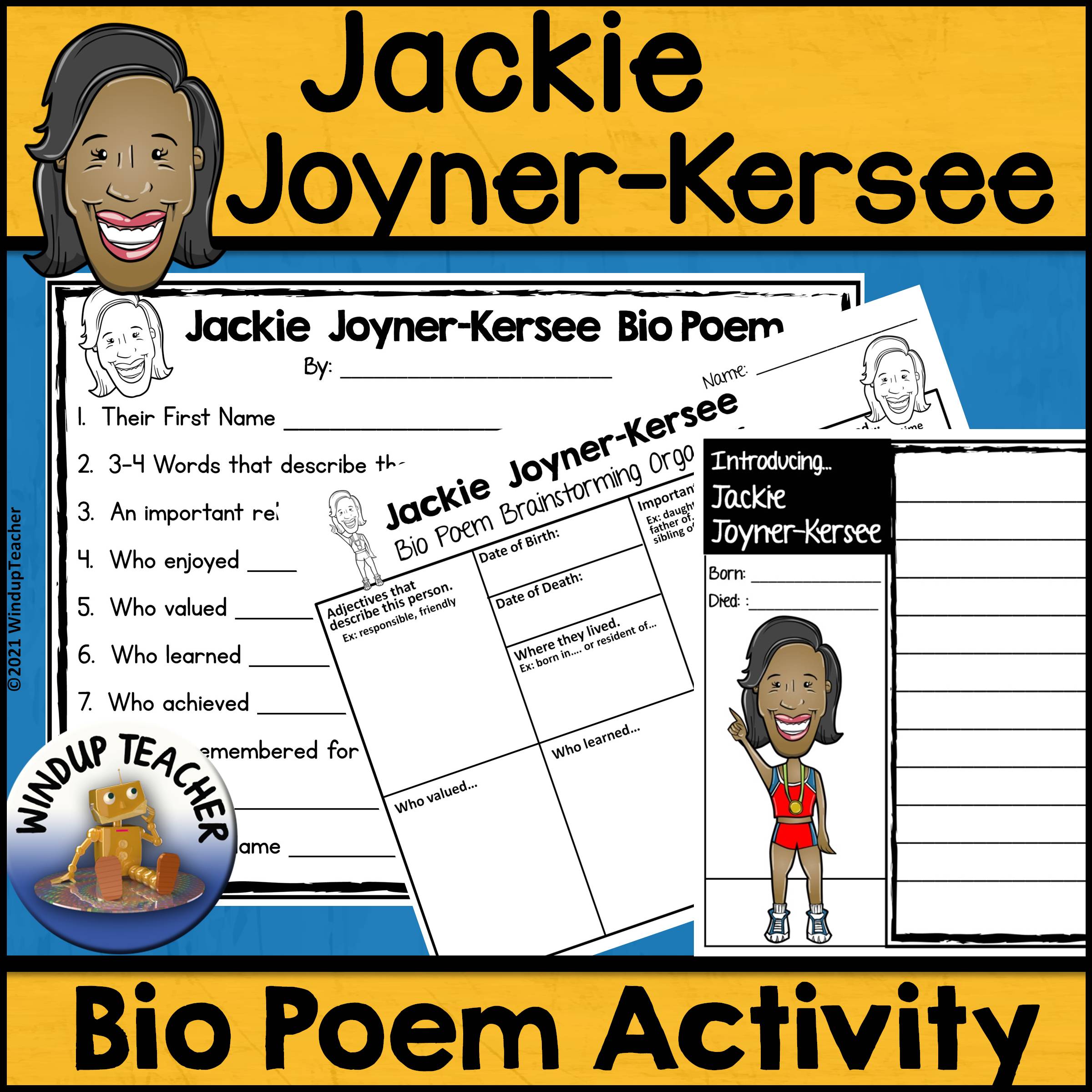 Jackie Joyner-Kersee Poem Writing Activity - Classful