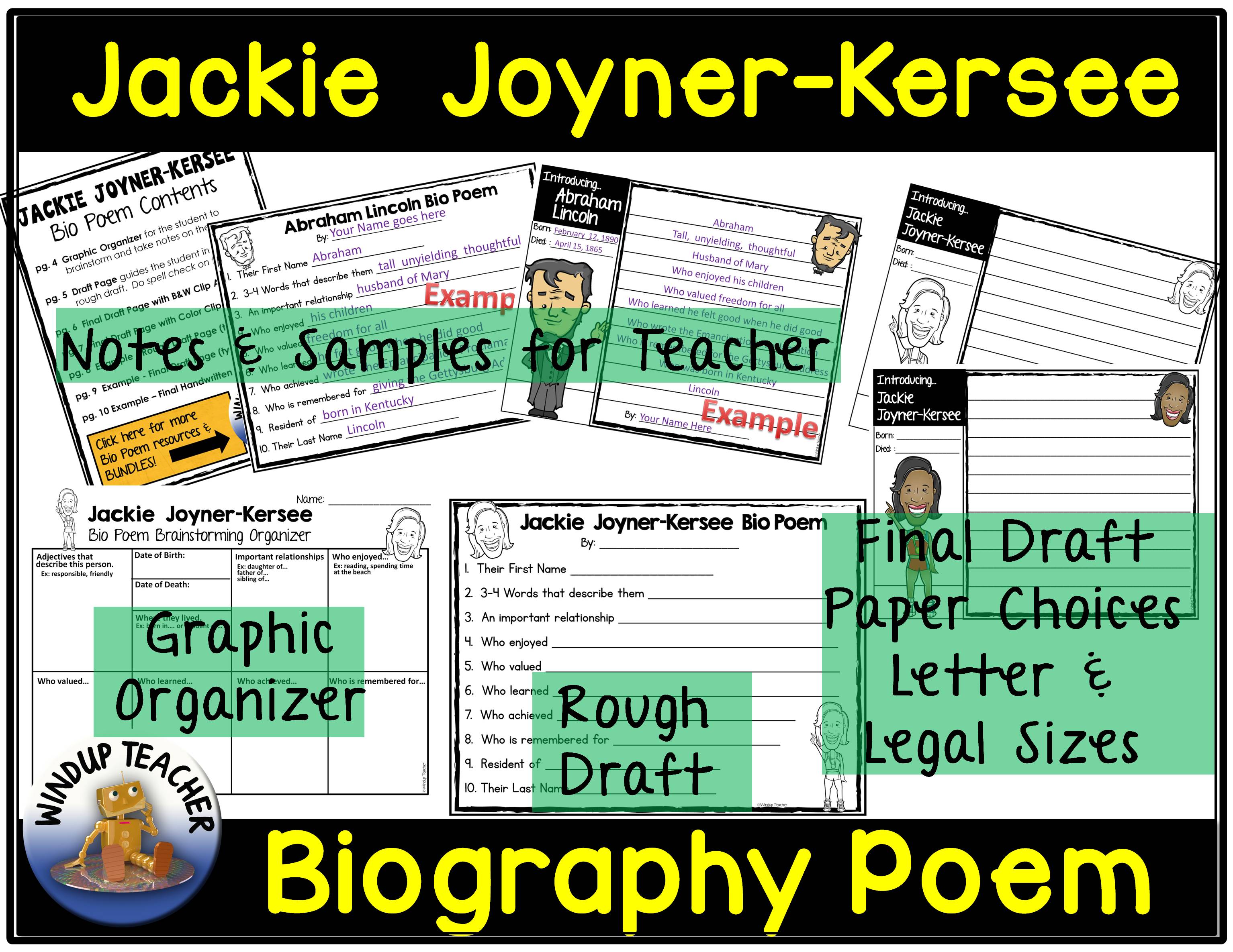 Jackie Joyner-Kersee Poem Writing Activity - Classful