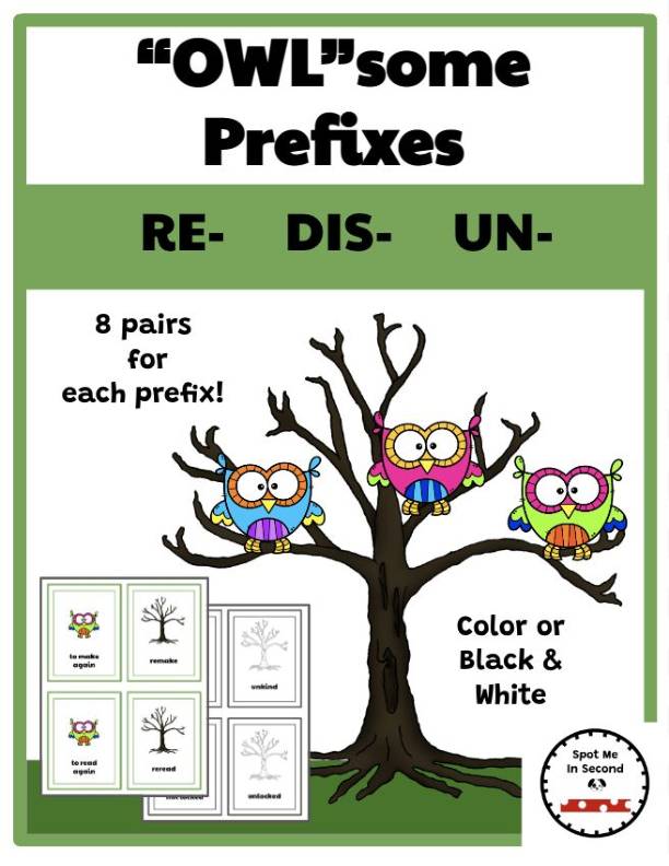 OWL some Prefixes (re- un-dis-) Concentration Game - Classful