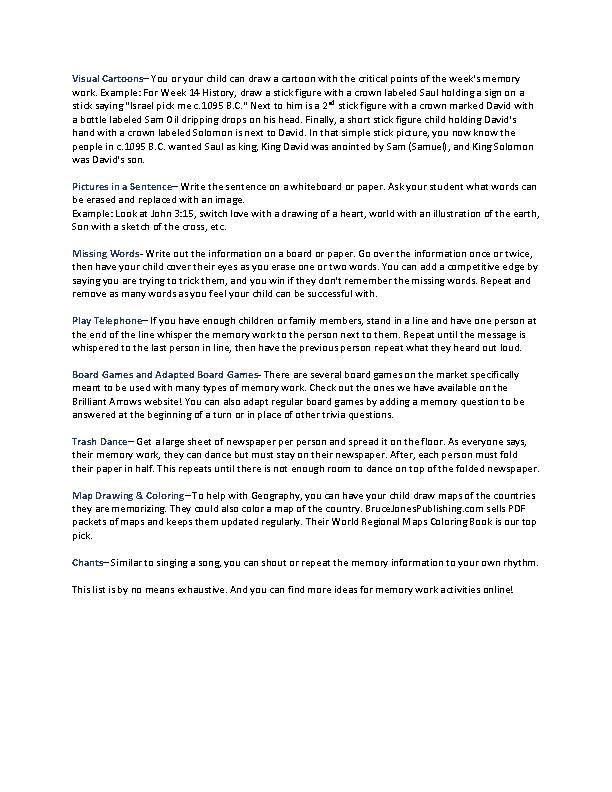 Memory Work Guide & Binder Yr. 1 - Classful