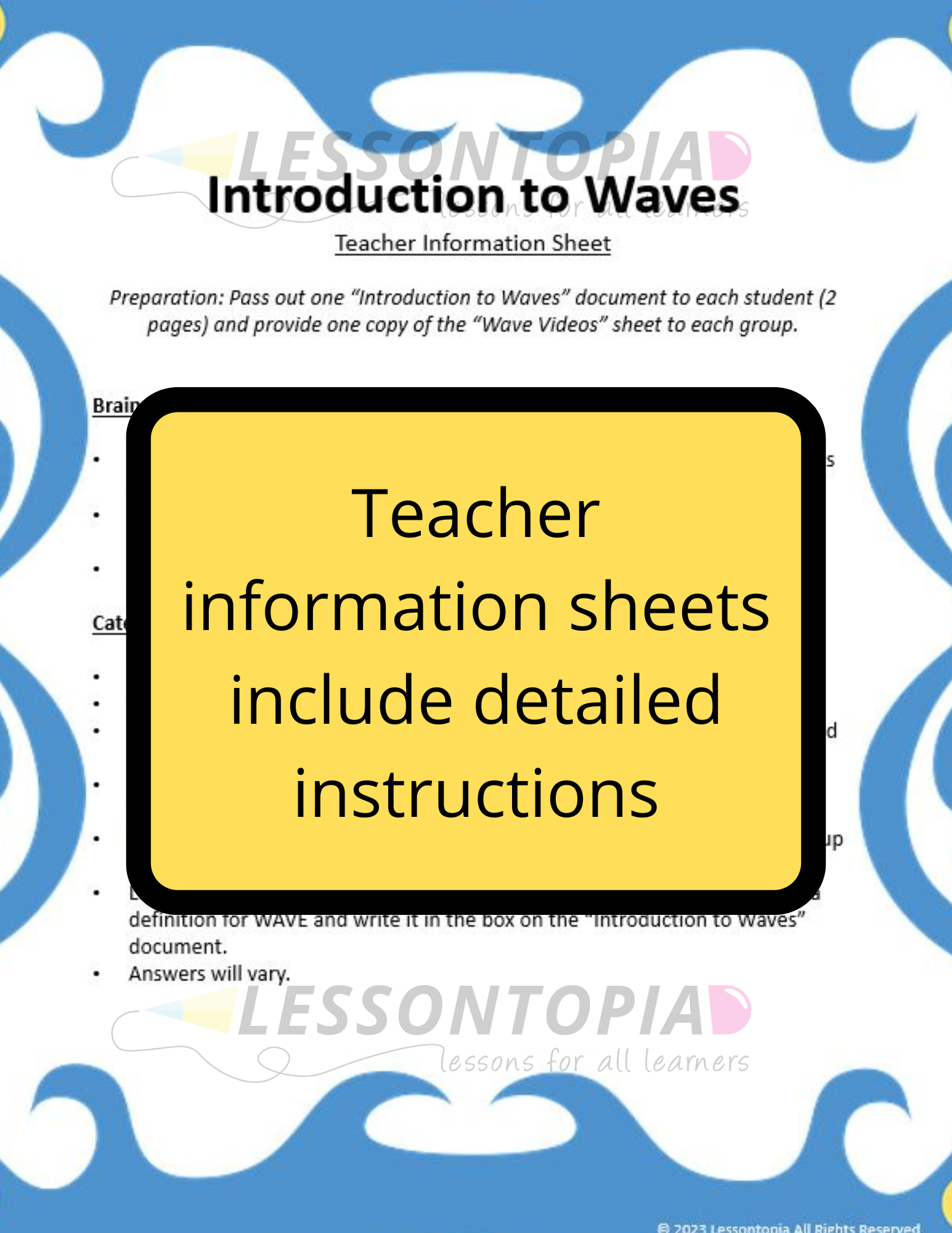 Waves | 5E Lesson Plan | Bundle - Classful