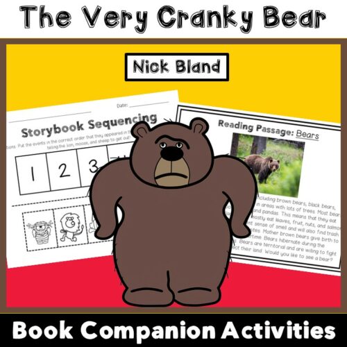 The Very Cranky Bear- Book Companion Activities for Elementary ...