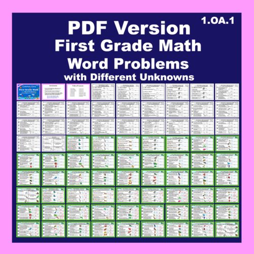 First Grade Math Add Subtract Bundle 1.OA.1-8 - Classful