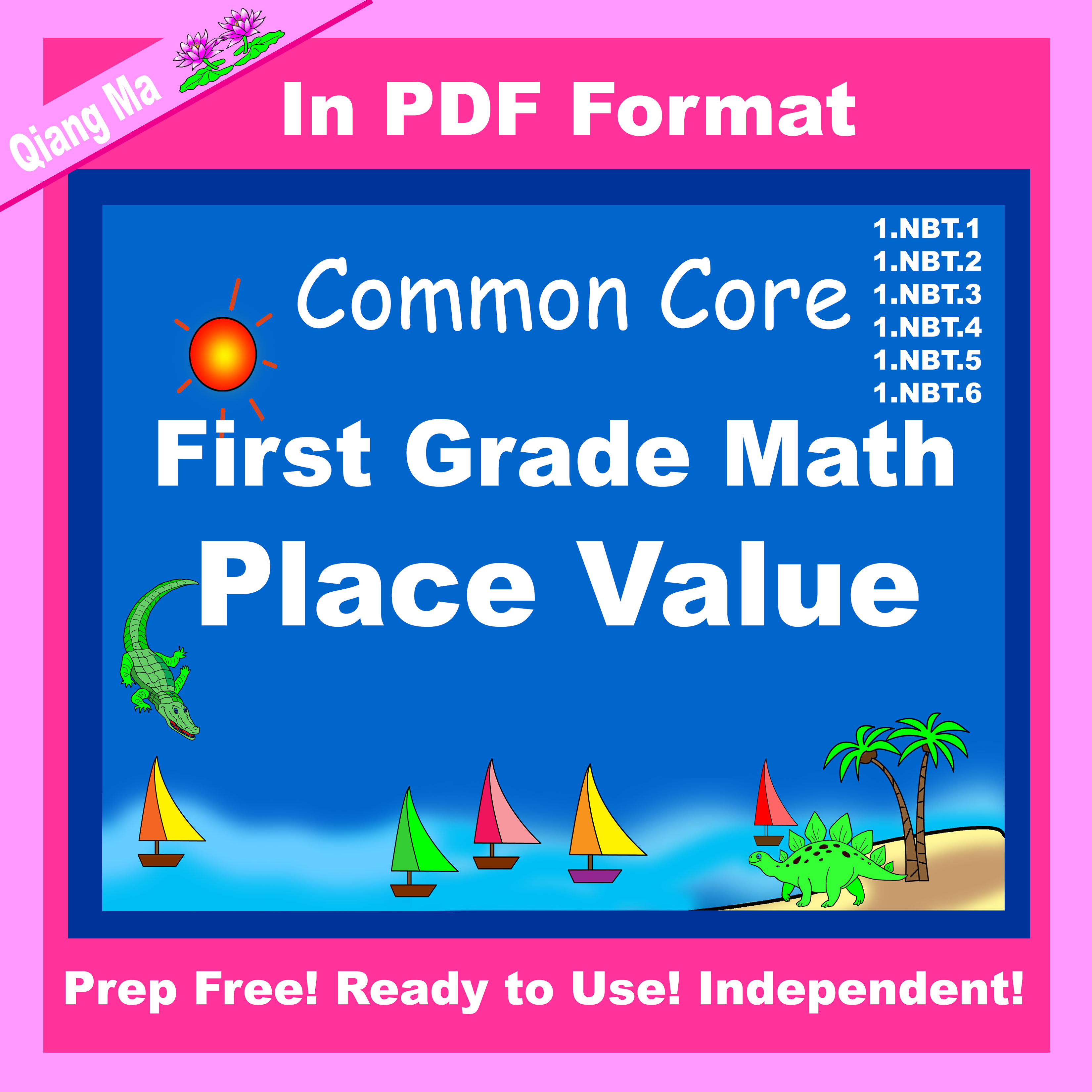 First Grade Math Place Value 1.NBT.1-6 - Classful