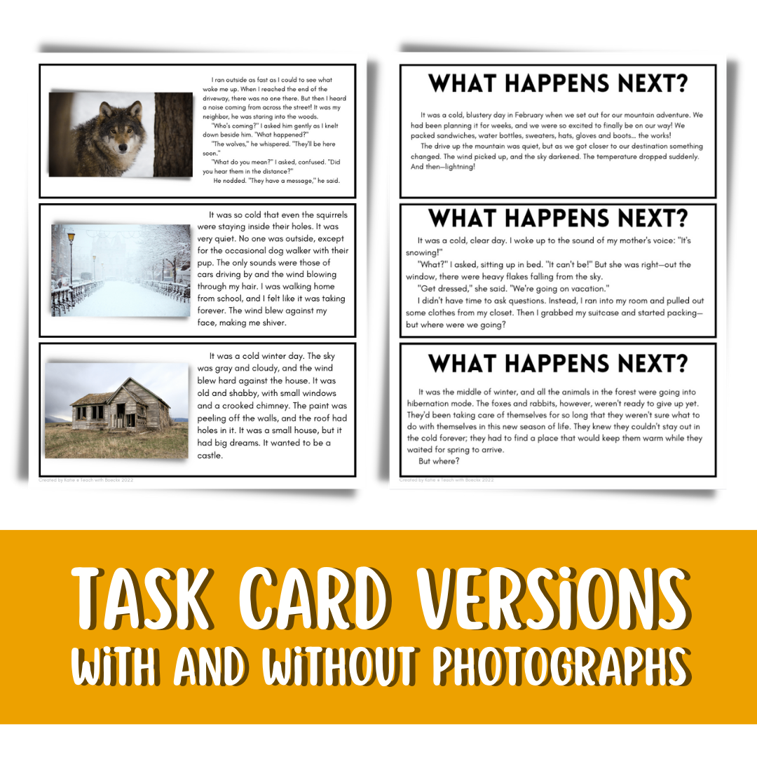 What Happens Next? Winter Writing Prompts & Story Starters - Classful