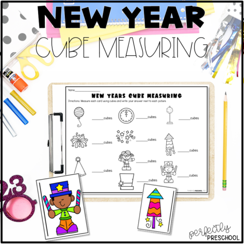 New Year 2023 Cube Measuring Non Standard Measurement for Preschool ...