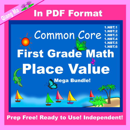 First Grade Math Year Long Mega Bundle All Common Core Standards ...
