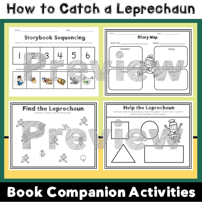 How to Catch a Leprechaun- Book Companion Activities - Elementary ...