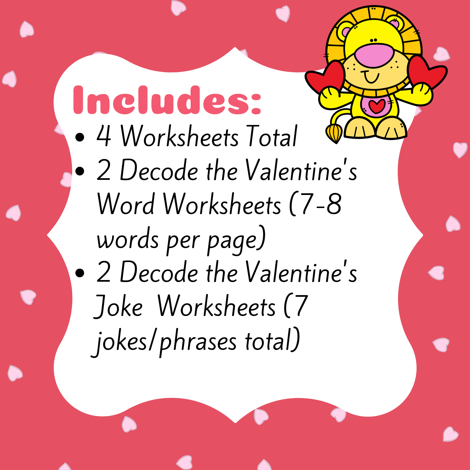Valentine's Day Cryptogram Worksheets - Classful