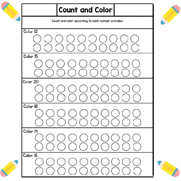 LEARN TO COLOR AND COUNT - Classful