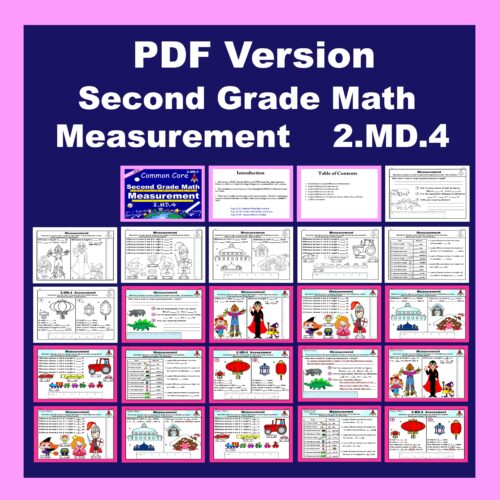 2nd Grade Math Measurement and Data Bundle 2.MD.1-10 - Classful