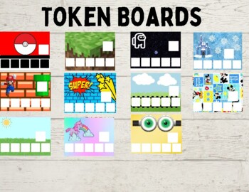 Character Themed Token Boards pokemon, minecraft, mickey mouse, mario ...
