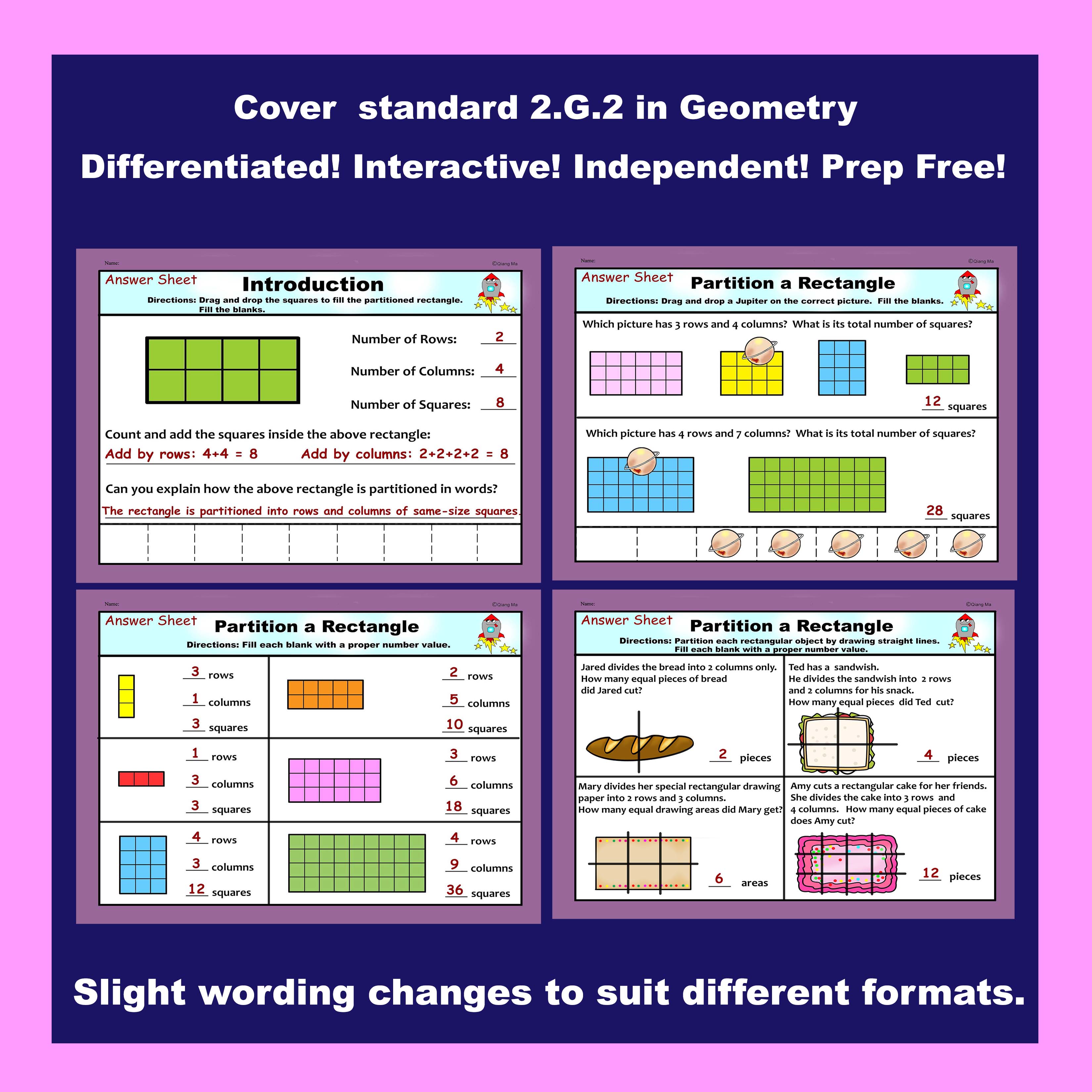 2nd Grade Math Geometry 2.G.2 - Classful
