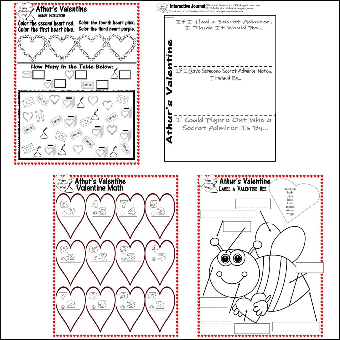 Arthur's Valentine Book Study Companion Reading Comprehension Literacy ...