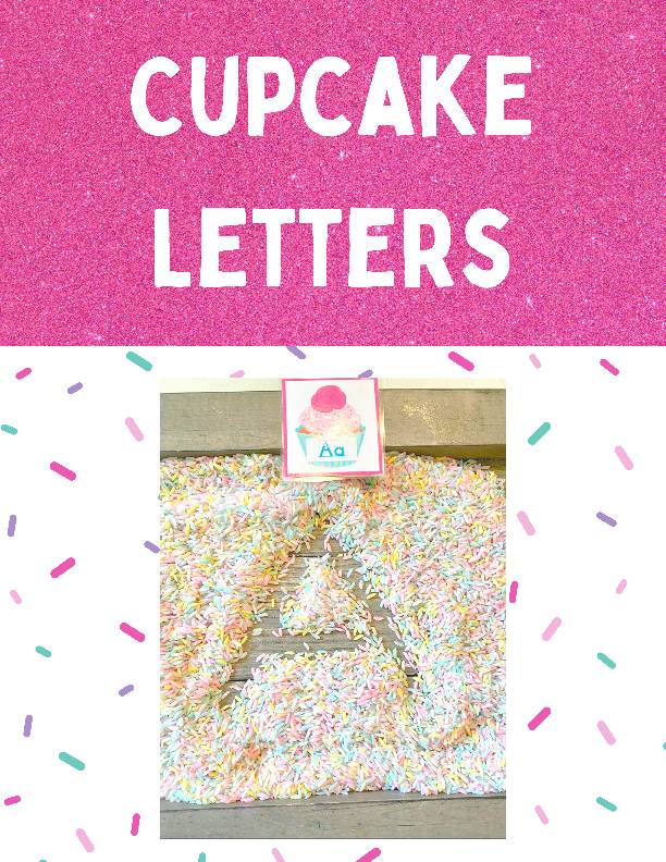 Sensory Fine Motor Work Box (special education) Cupcake Letters - Classful