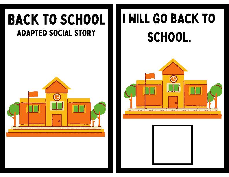Special Education Back to School Social Story Adapted Book (interactive ...