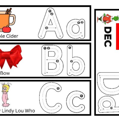 Special Education Grinch Day Beginning Letter/Tracing Task Box Activity ...