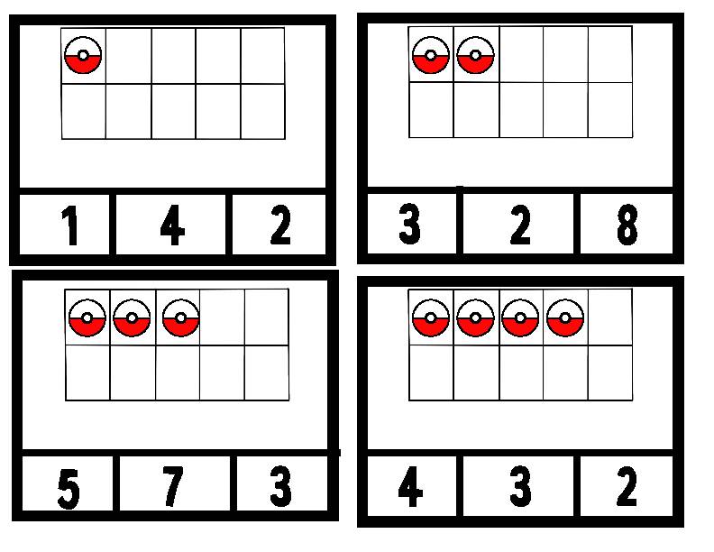 Special Education Math Math Task Box Set Pokemon Theme 2 Levels Life ...