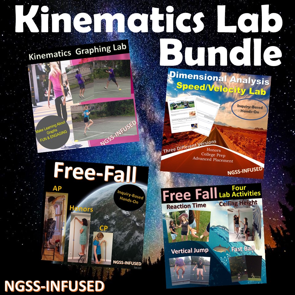 Physics- Kinematics Lab Bundle (One-Dimensional) 5-Labs - Classful