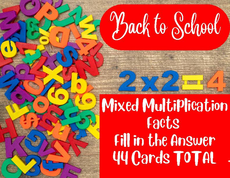 Special Education Math Mixed Multiplication Task Box Set - Classful