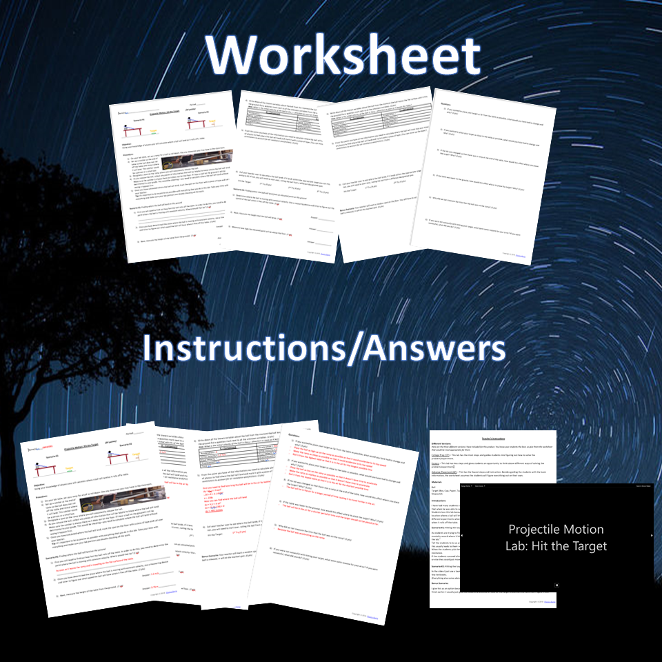 Projectile Motion Lab- Hit the Target - Classful