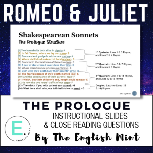 Romeo and Juliet - The Prologue Instructional Slides - Classful