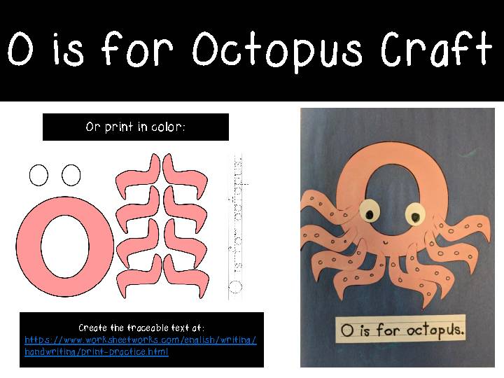 Letter O Craft - O is for Octopus Short Vowel Beginning Sound Alphabet ...