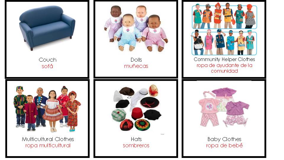 Classroom Set of ECERS Labels in English and Spanish - Classful