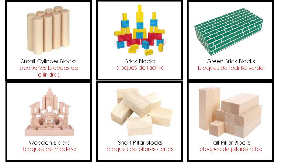 Block Center ECERS Labels in English and Spanish - Classful