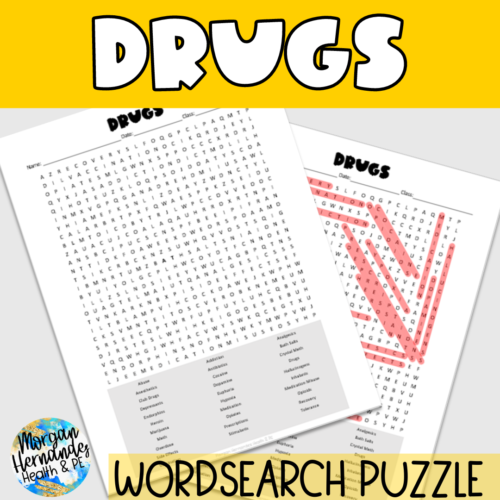 Drugs Word Search Puzzle - Classful