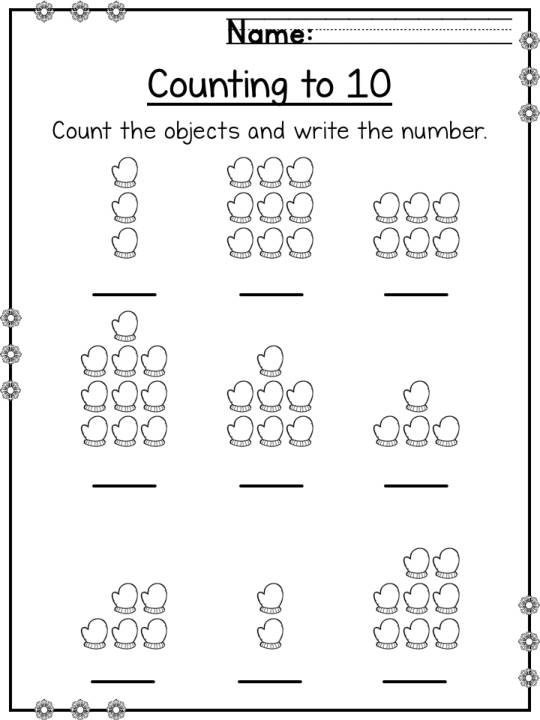 Kindergarten Winter Math Worksheets January - Classful