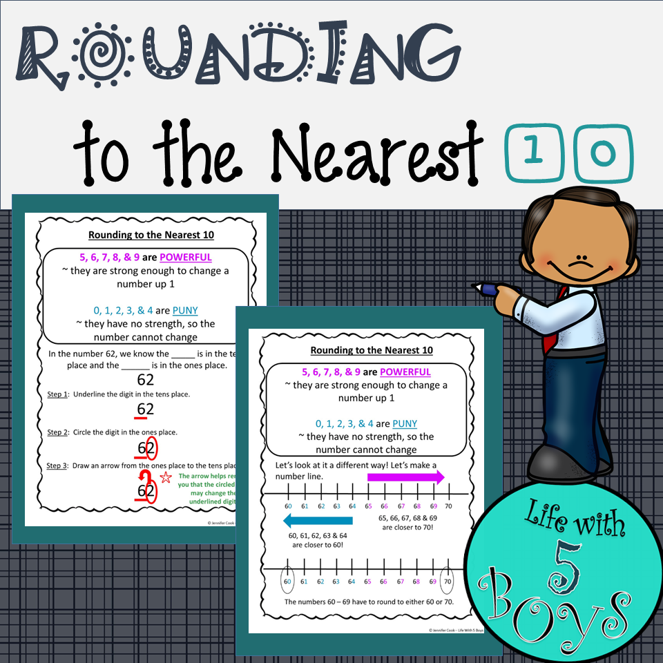 Rounding to the Nearest 10 Lesson and Practice - Classful