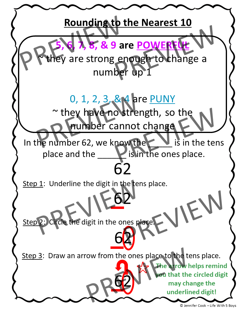 Rounding to the Nearest 10 Lesson and Practice - Classful