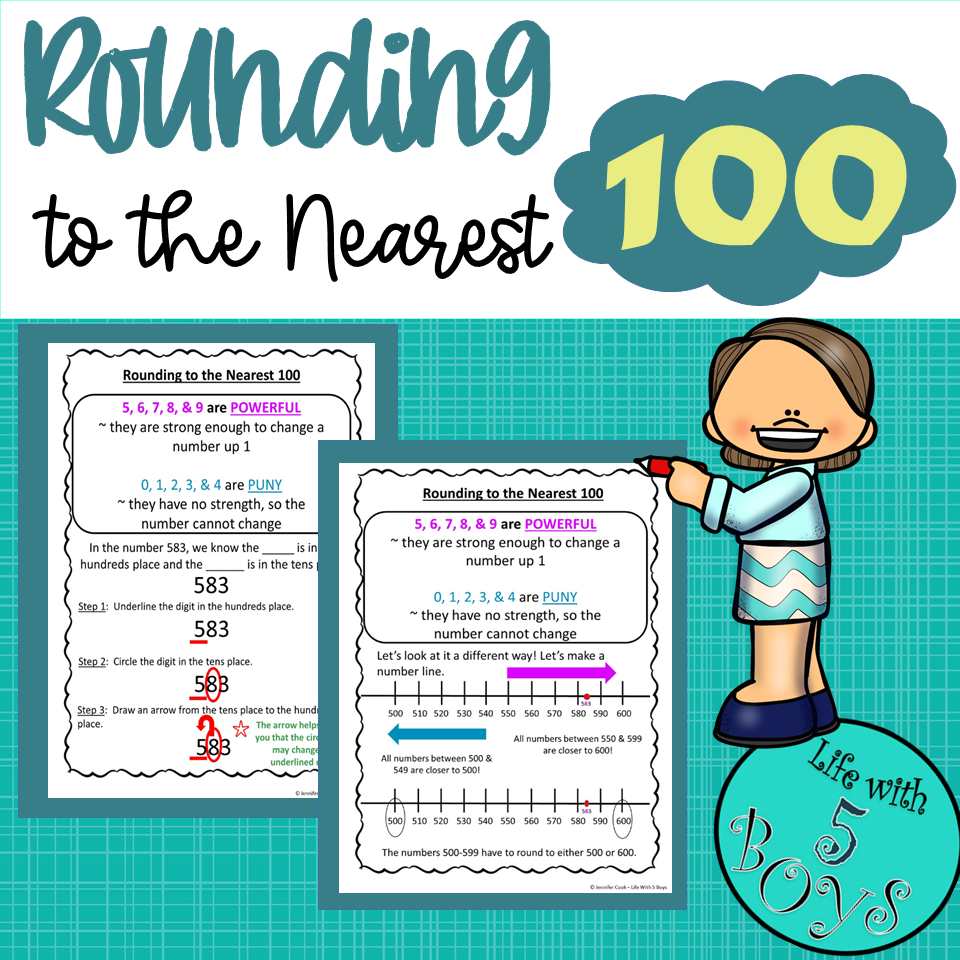 Rounding to the Nearest 100 Lesson and Practice - Classful