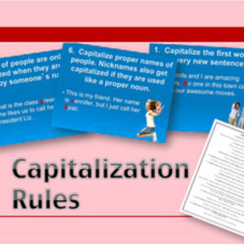 Capitalization Rules PowerPoint w/ Handout and Practice Worksheet ...