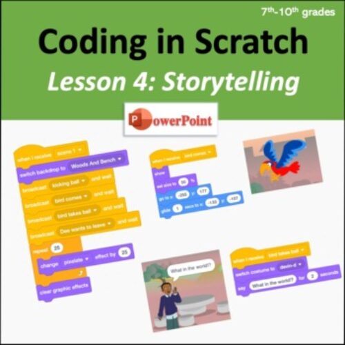 Computer Coding in Scratch - Lesson 4- Storytelling - Classful