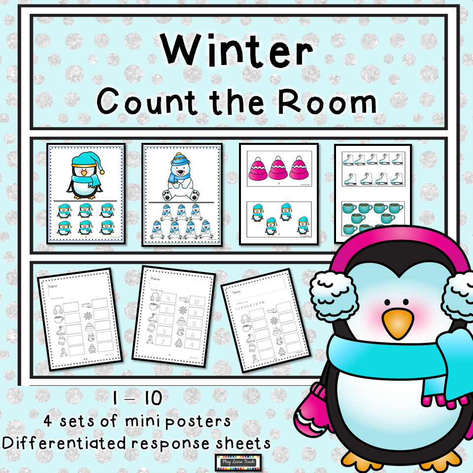 Winter Counting to 10 Count the Room - Classful