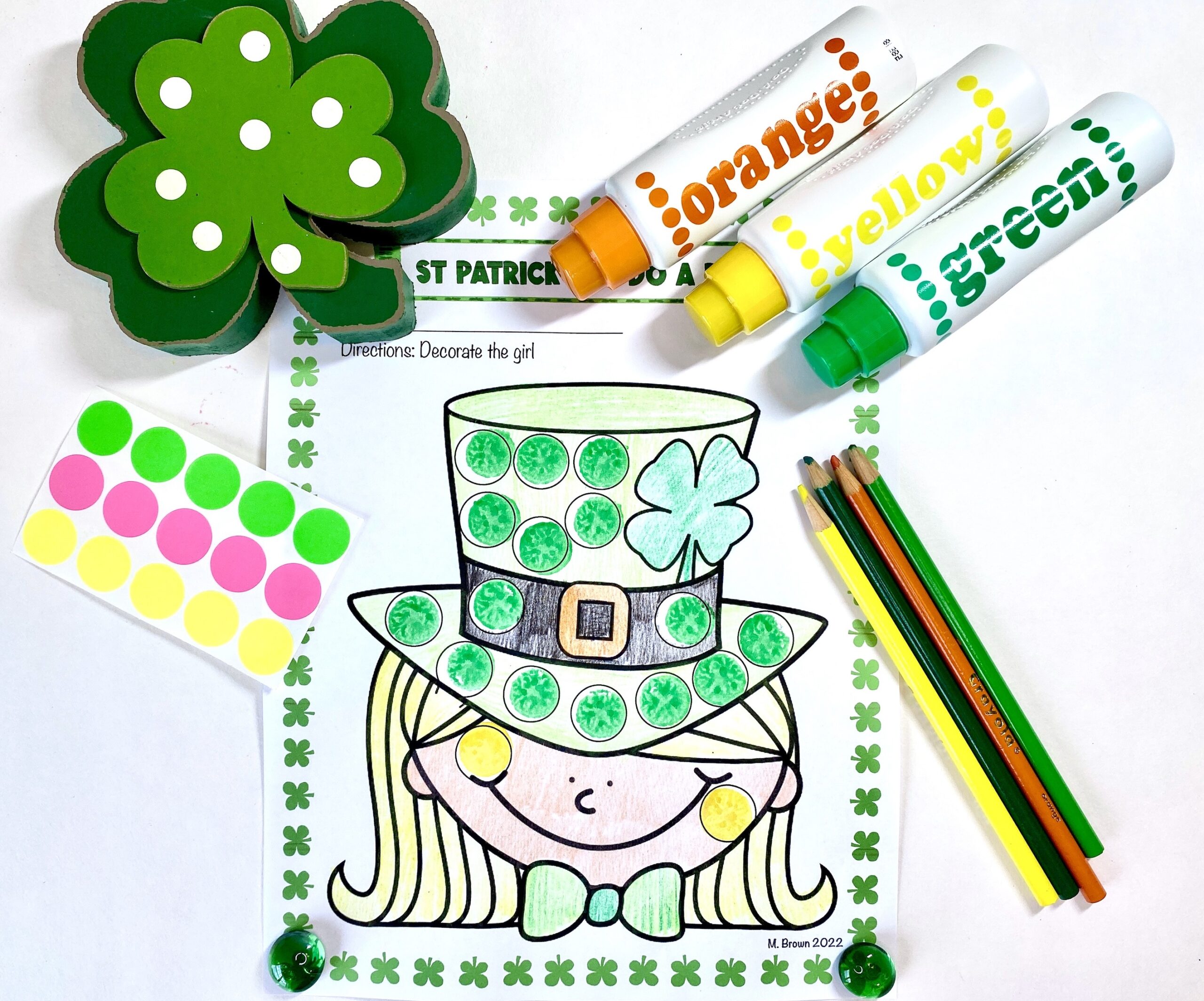 St. Patrick's Day Do A Dot Art Packet - Classful