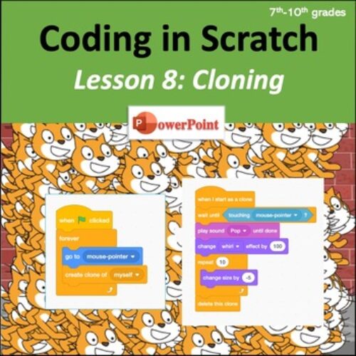 Computer Coding in Scratch - Lesson 8- Cloning - Classful