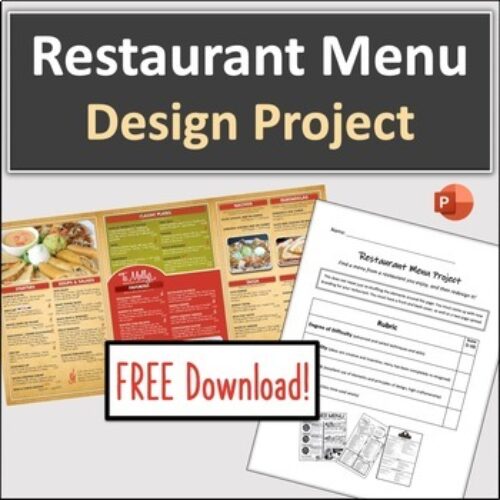 Design a Restaurant Menu Project with Rubric - Classful